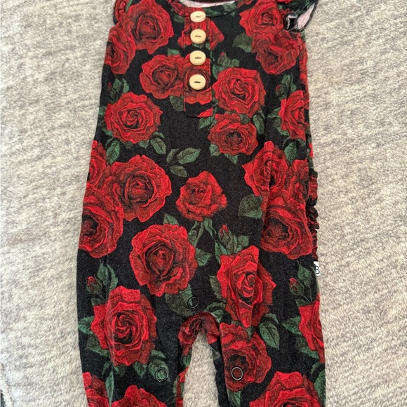 Little Bum Bums | One Pieces | Little Bum Bums Black With Red Roses ...